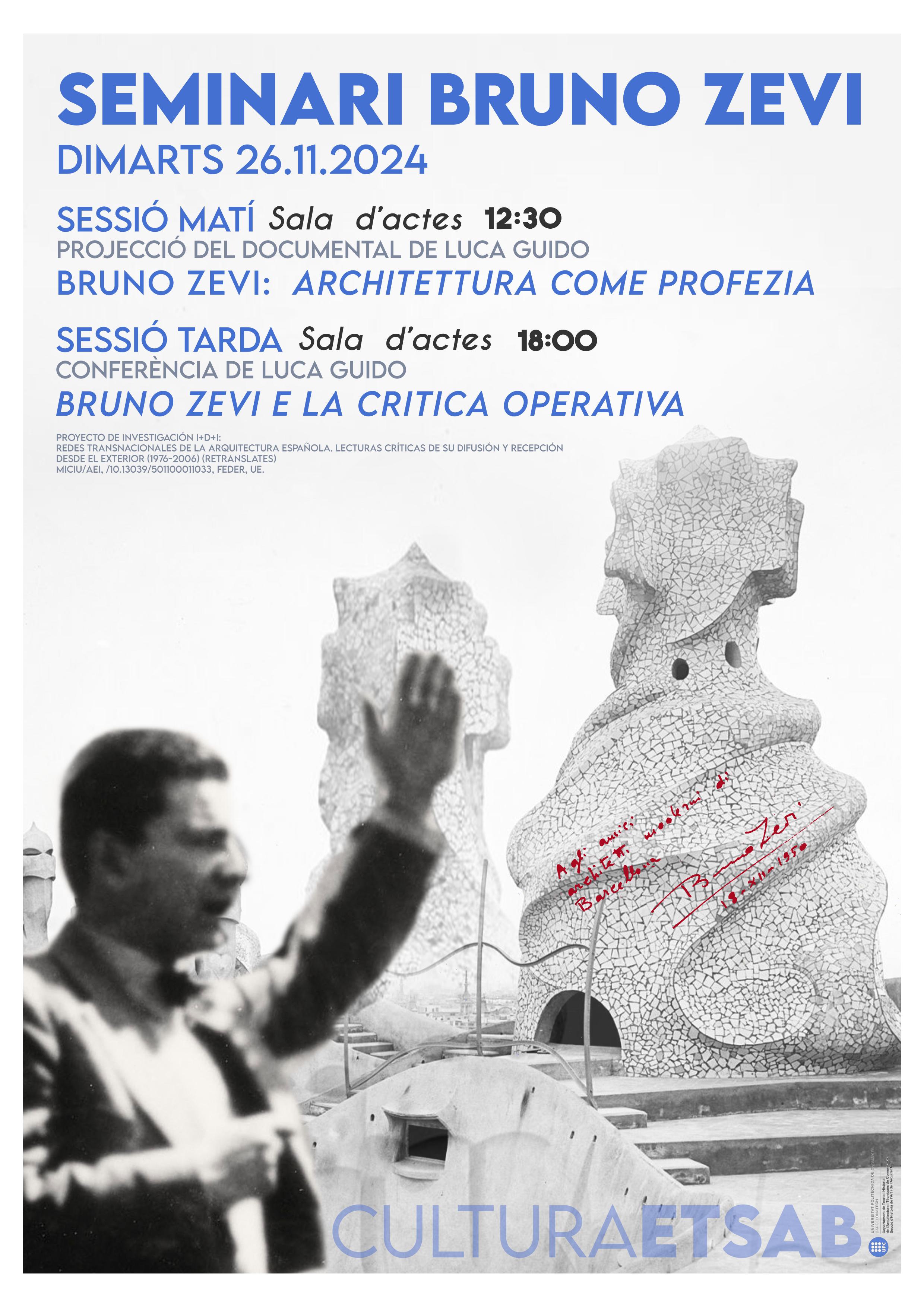 Seminario Bruno Zevi en CULTURA ETSAB — Departamento de Teoría e ...